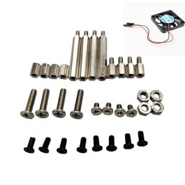 MC RAS-06FAN Acrylic Stackable Raspberry Pi 3 and 4 40mm Fan Screws and ...