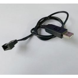 12V USB to 3-Pin/4-Pin PWM PC Fan Sleeved Power Adapter Cable 23in (60cm)