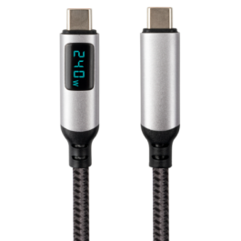 USB 4 40G 240W TYPE-CM/CM Metal shell Cable 3ft Gray