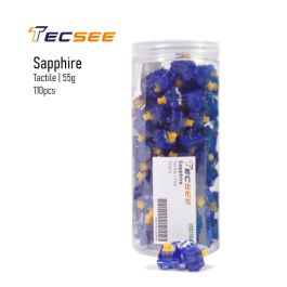 Tecsee Sapphire Switch 110 Pack Cylinder Tactile Stem Double Gold ...
