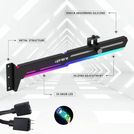 UpHere G276ARGB Metal RGB LED Graphics Card GPU Bracet Support w/ 5V ...